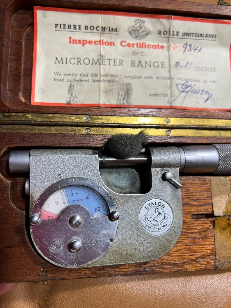 Etalon Micrometer Rolle Switzerland Pierre Roch Ltd Vintage - Etsy