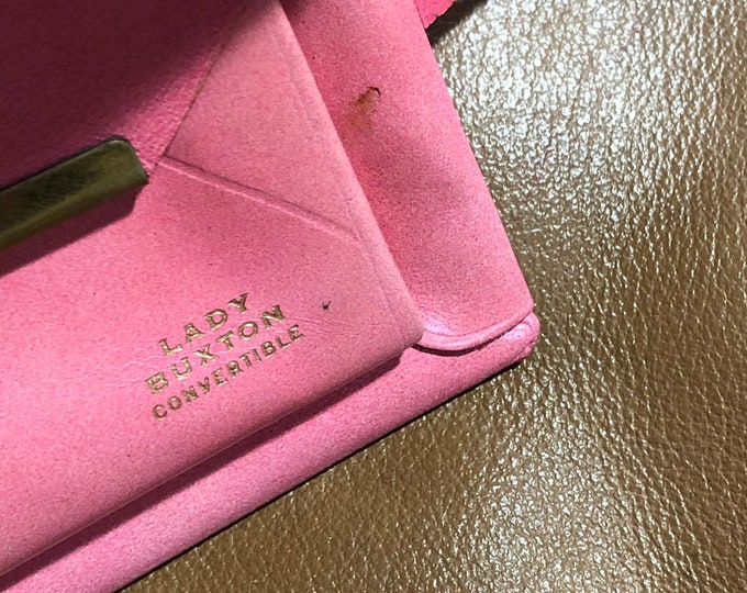 Wallet Lady Buxton Antique Cowhide Pink Leather Bifold, Retro ...