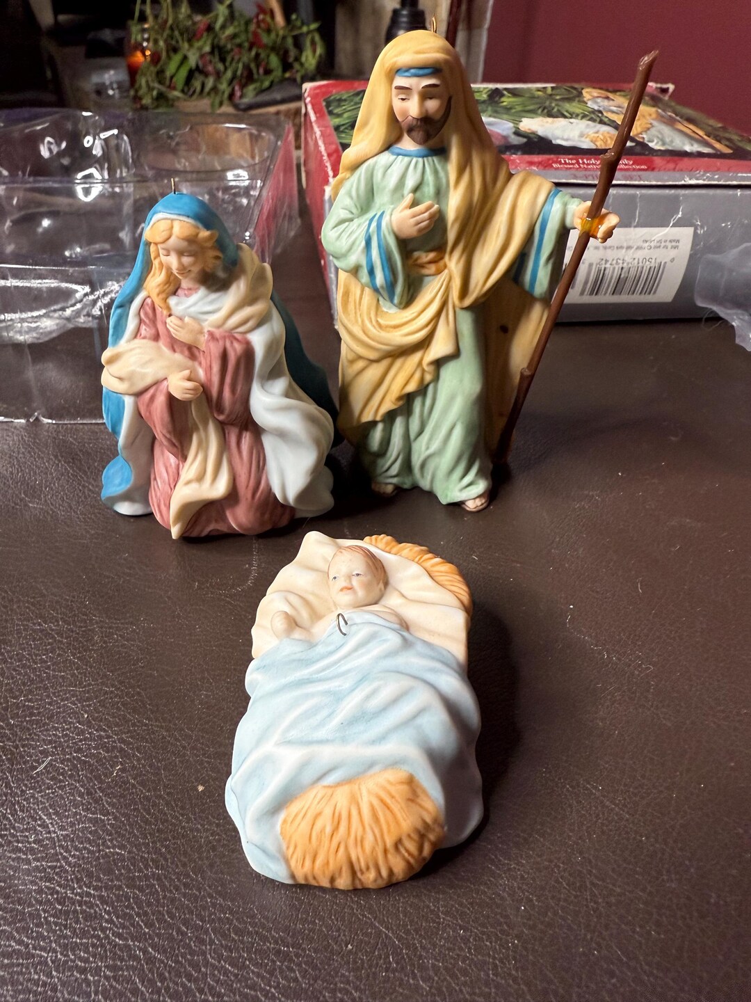 Nativity Ornaments Set Hallmark, Porcelain Christmas Holiday Home ...