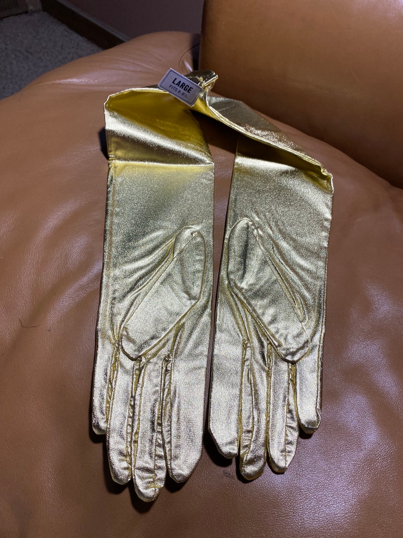 Womens Formal Fashion Gloves Gold Long Opera Gloves Retro | Etsy