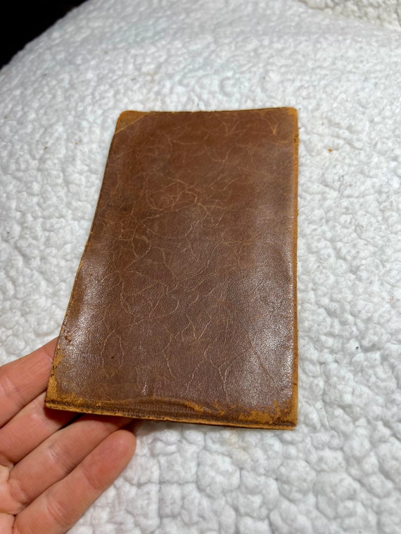 Antique Leather Billfold, Embossed Gold Embellished B… - Gem