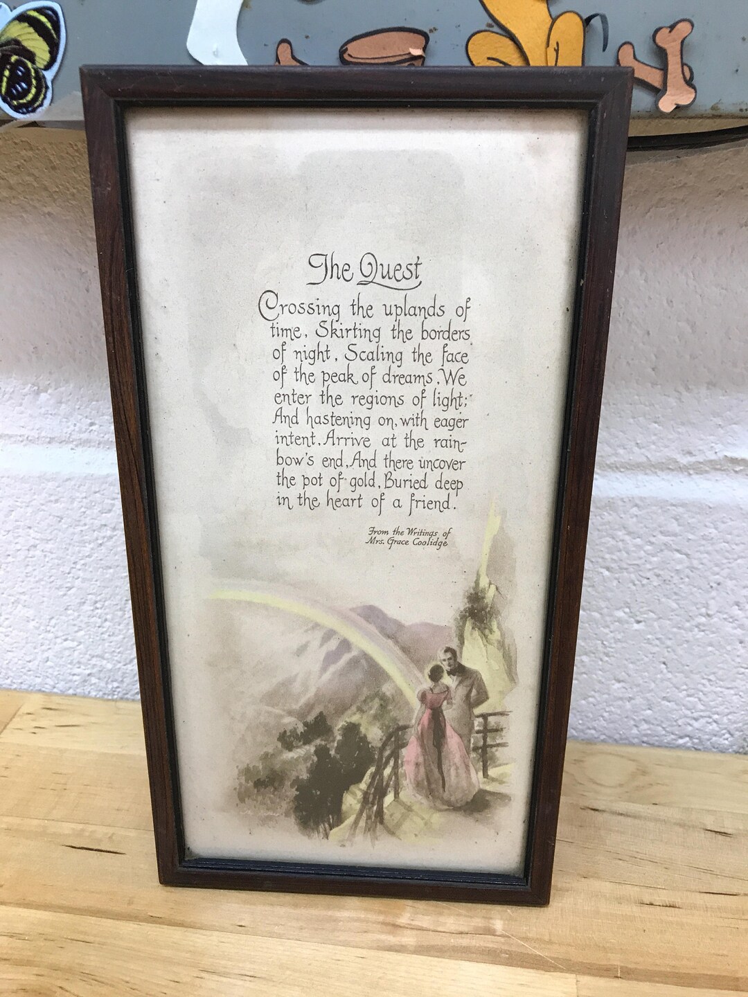 Friend Gift the Quest Poem Picture, Grace Coolidge Writings - Etsy