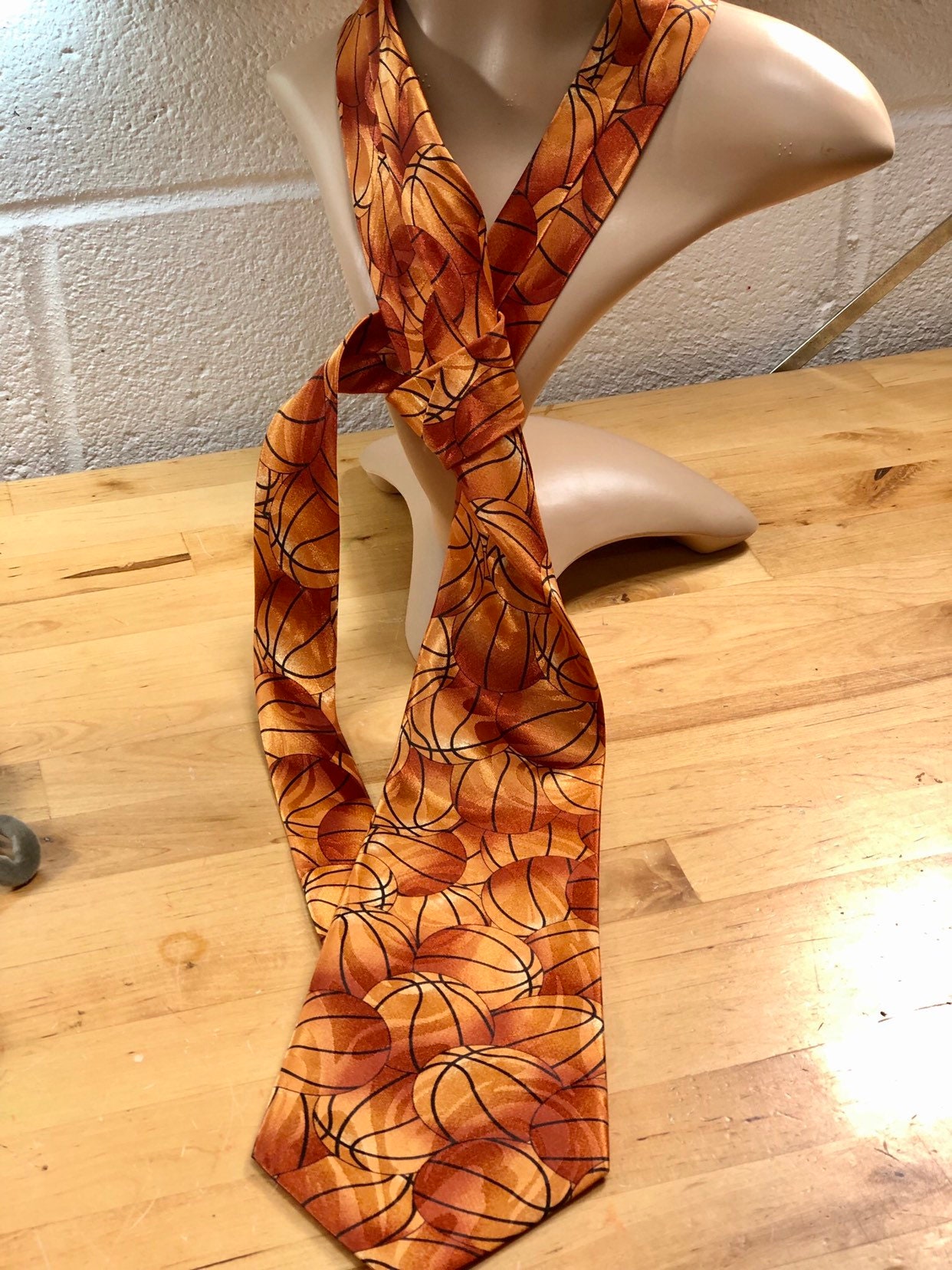 Basketball Necktie - March Madness Basketball Tie