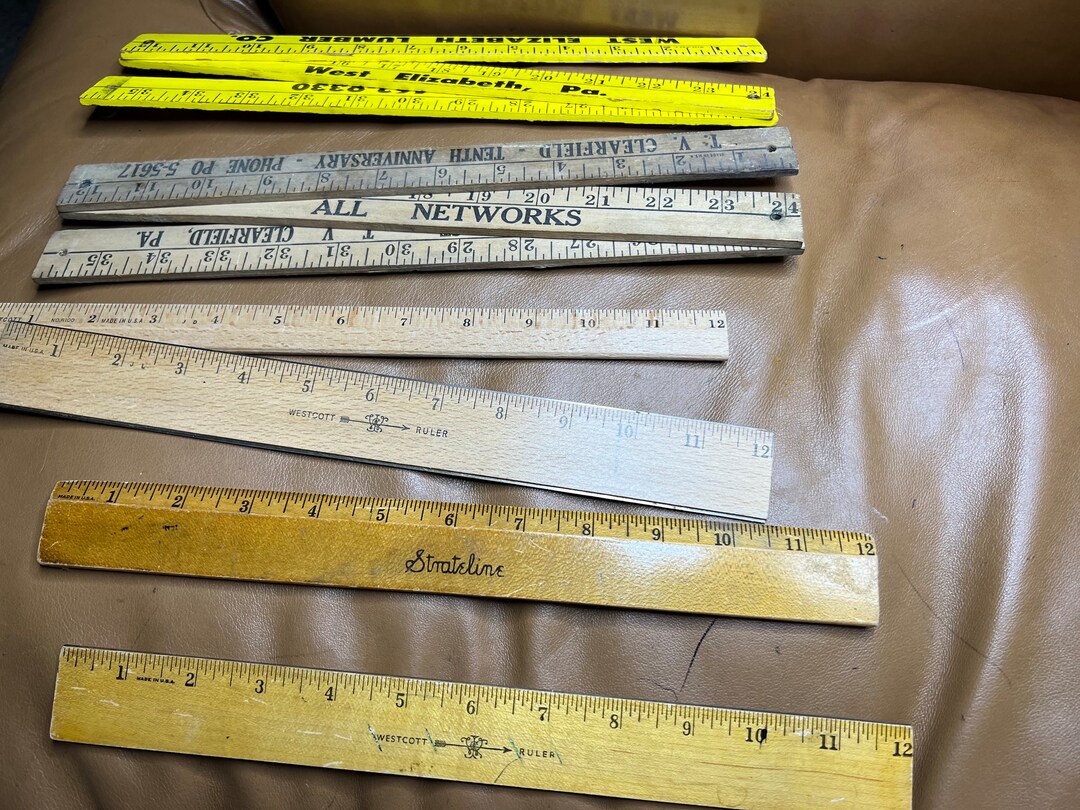 Lot of Wooden Rulers, Craft and Office Supplies, Folding Rule - Etsy