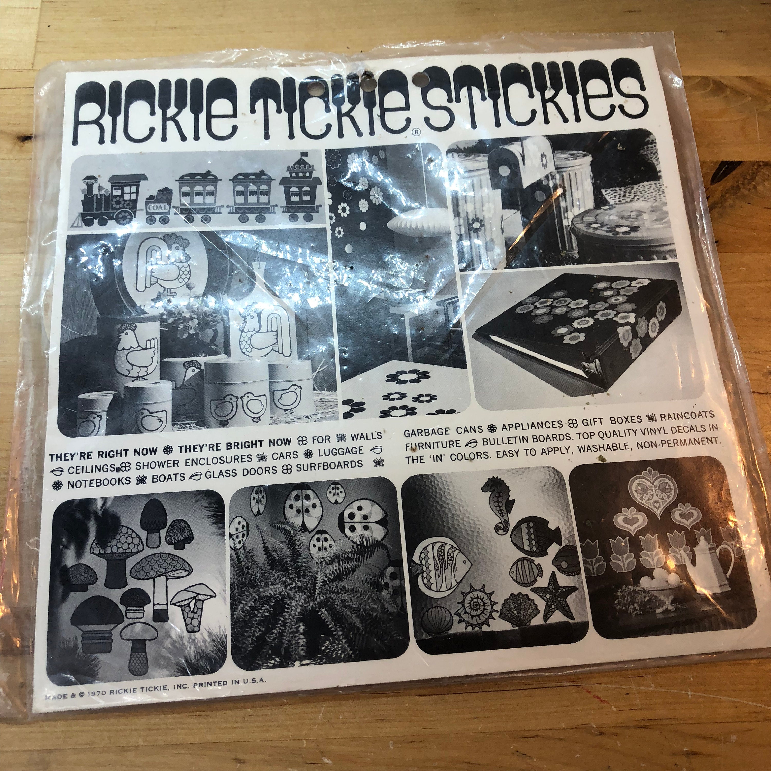 Retro 1970's Stickers - Rickie Tickie Stickies Sticker Sets - Flowers ...