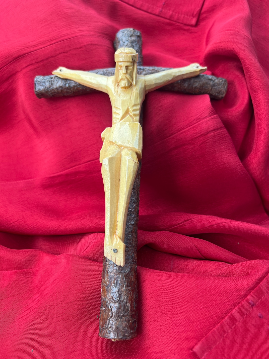 Rustic Crucifix Wood Jesus Cross Vintage Religious Wall - Etsy
