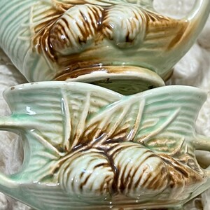 Mccoy Tea Set, Pinecone Pattern Teapot, Vintage Creamer and Sugar ...