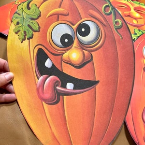 Jack O Lantern Window Decorations, Funny Pumpkin Vintage Halloween ...