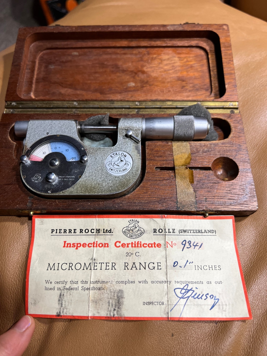 Etalon Micrometer, Rolle Switzerland Pierre Roch Ltd, Vintage ...