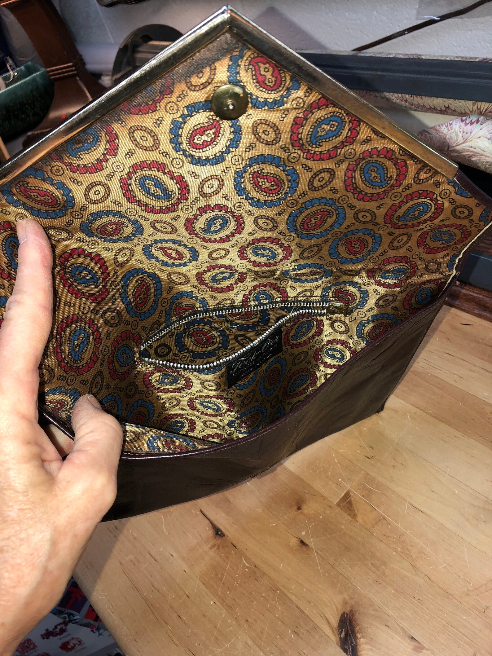 Leather Envelope Clutch Handbag Retro Business Woman Purse - Etsy