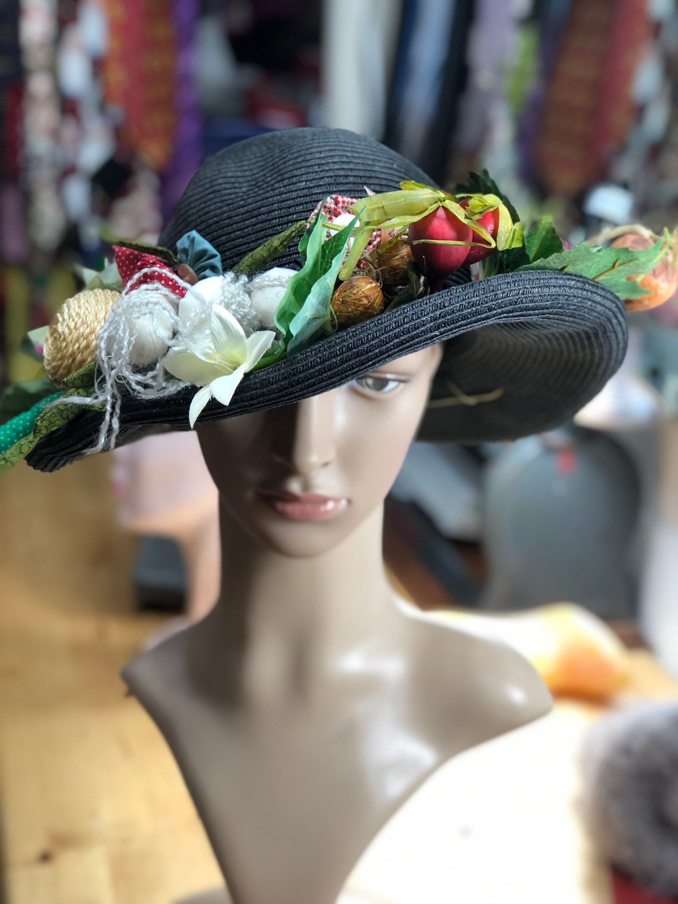 Wacky Fruit Salad Hat - Kentucky Derby Hat - Summer Women's Hat Wacky Fruit Salad Hat - Kentucky Derby Hat - Summer Women's Hat