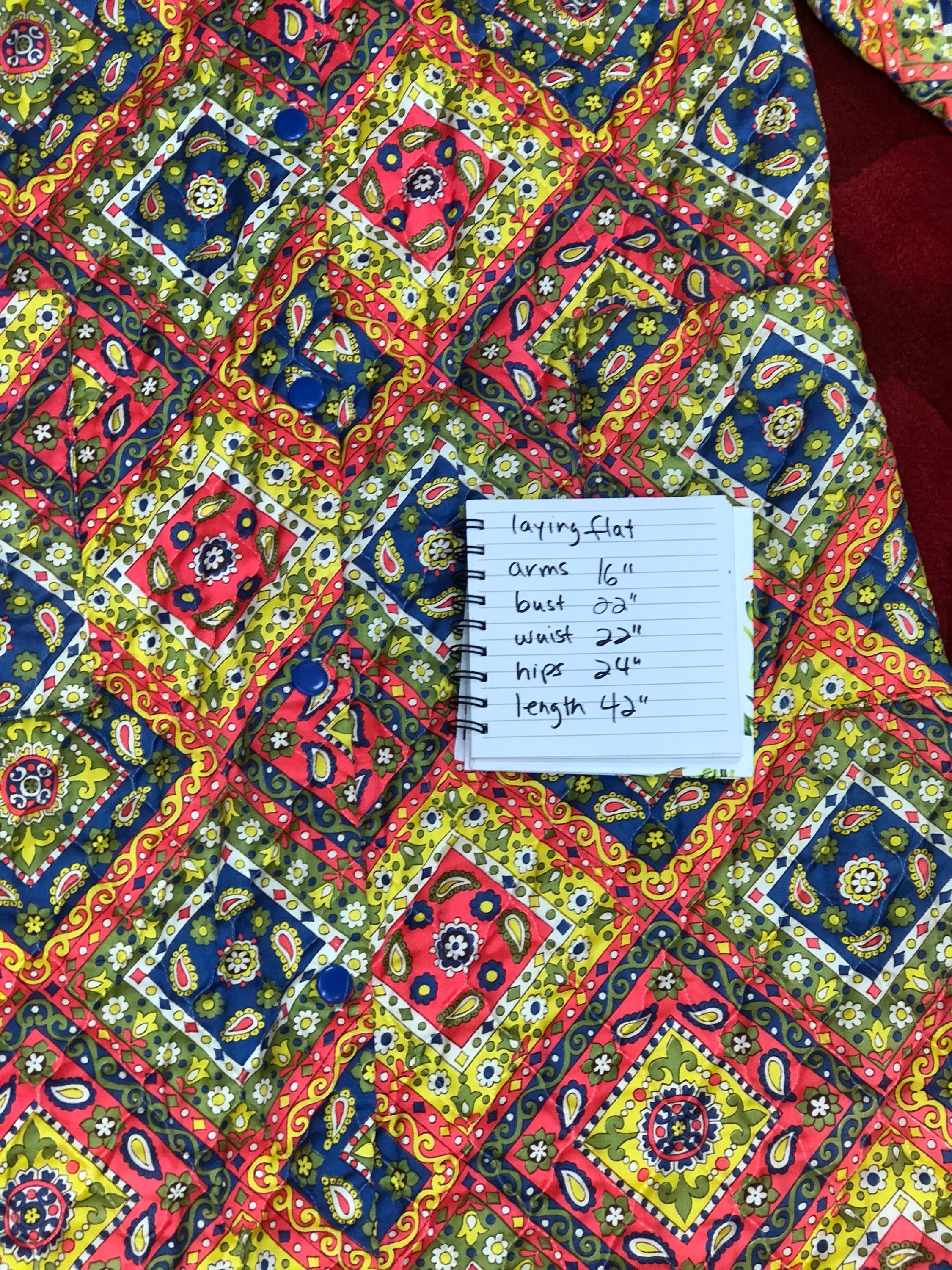 Rockabilly Housecoat with geometric design, Retro Women's Robe - Mid ...