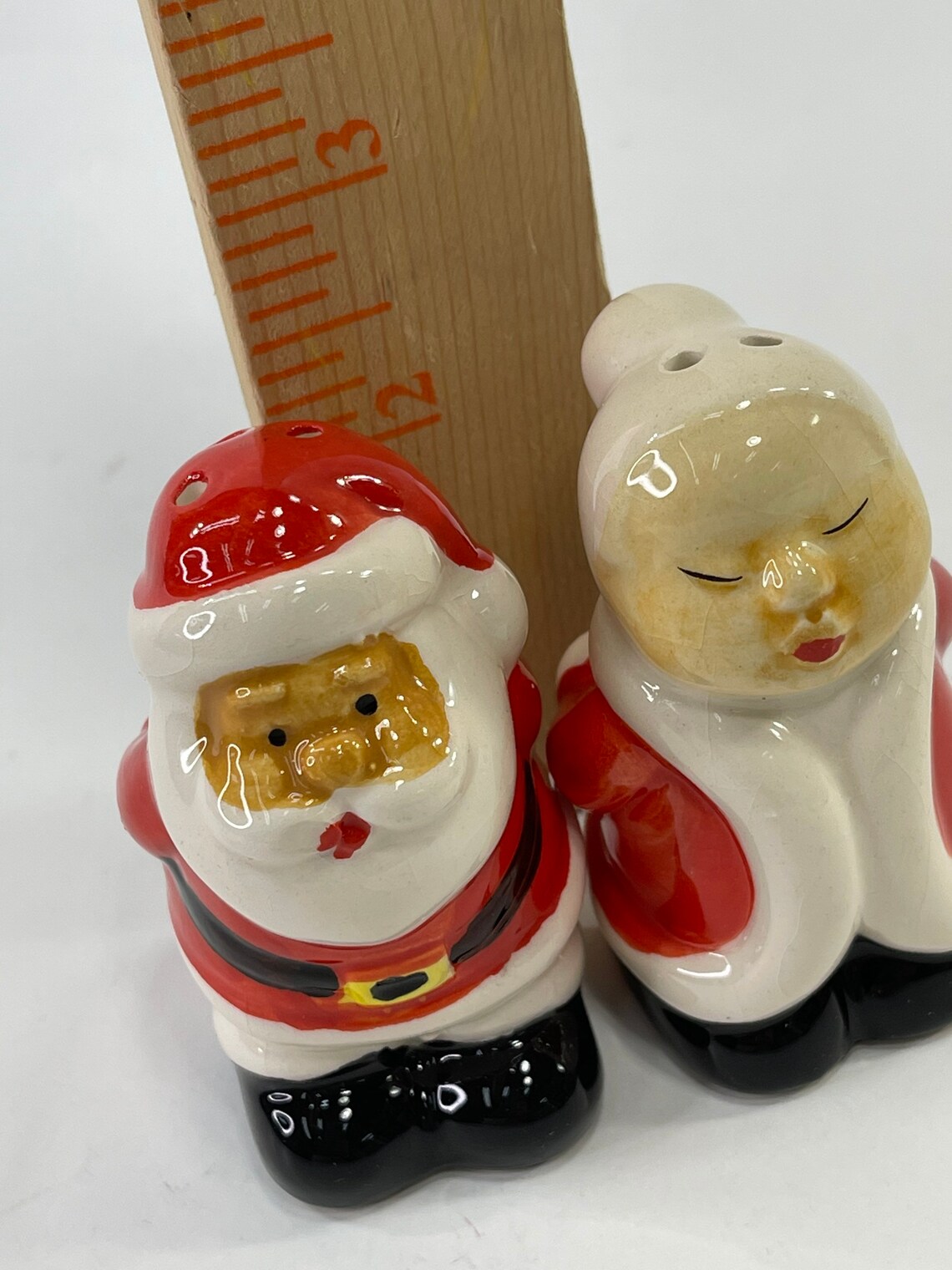 Santa Salt and Pepper Shaker Set Mr and Mrs Claus Salt and - Etsy