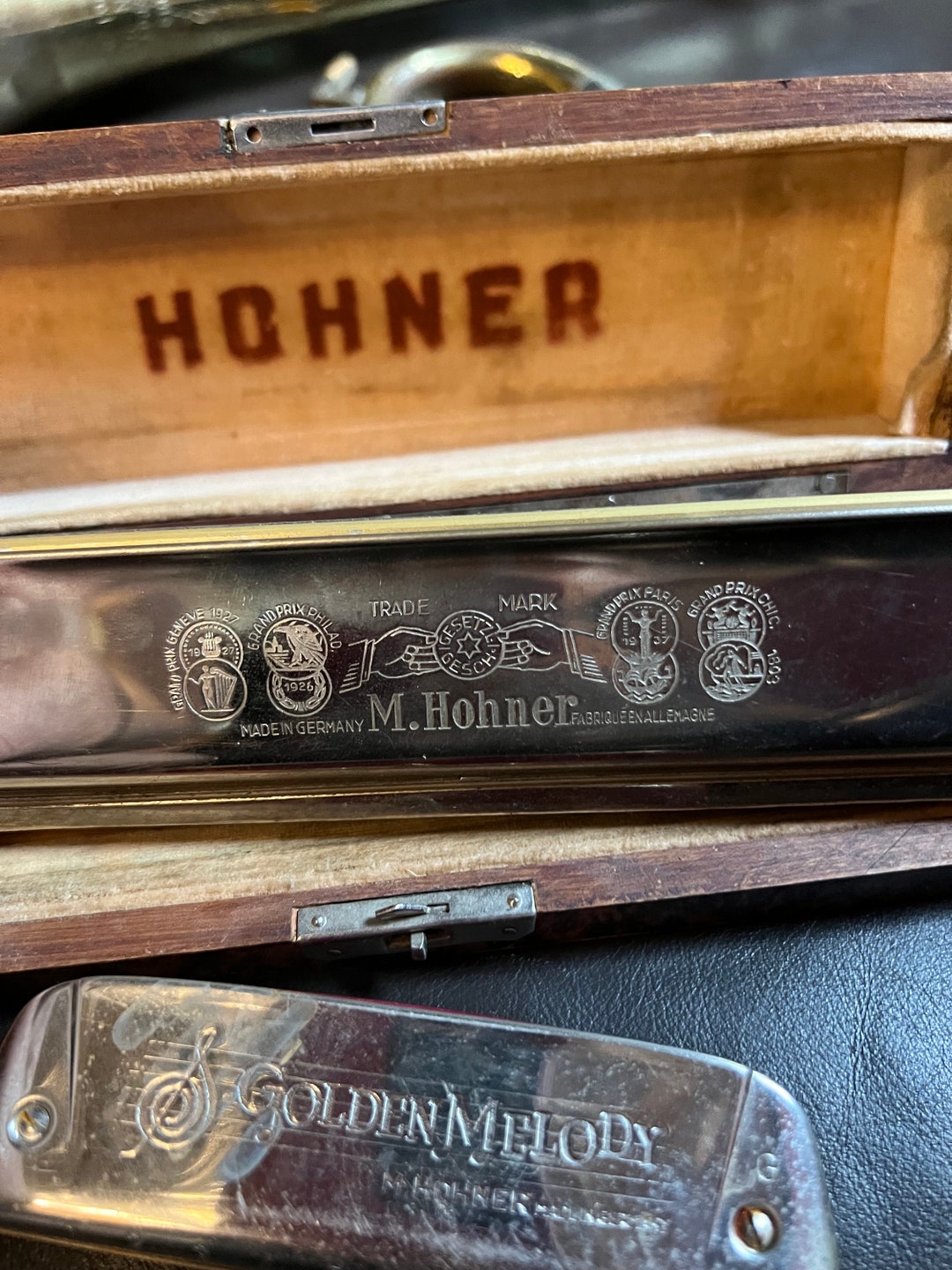 Vintage Hohner Harmonica Set: Chromonika III & Golden Melody With Learn ...
