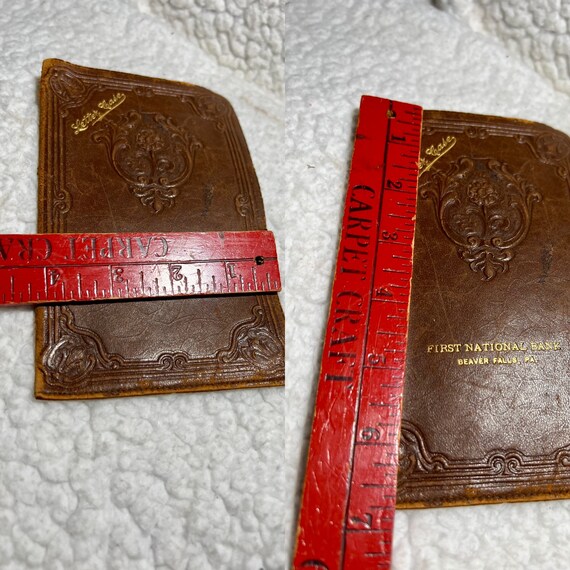 Antique Leather Billfold, Embossed Gold Embellished B… - Gem