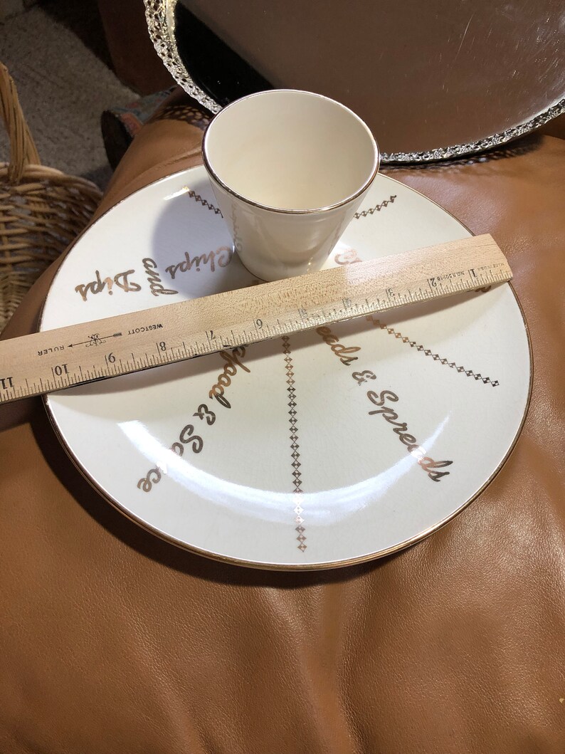 Retro Snack Serving Dish Set Cardinal China Co Appetizer | Etsy