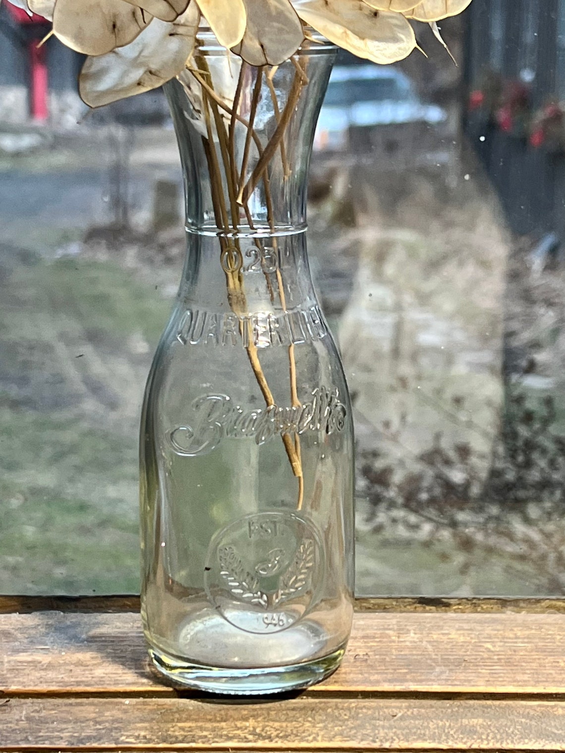 Vintage Milk Bottle Quart Dairy Bottle Farmhouse Kitchen - Etsy