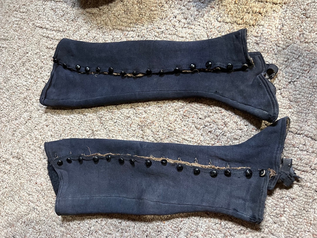 Steampunk Costume, Long Black Spats, Vintage Boot Covers - Etsy