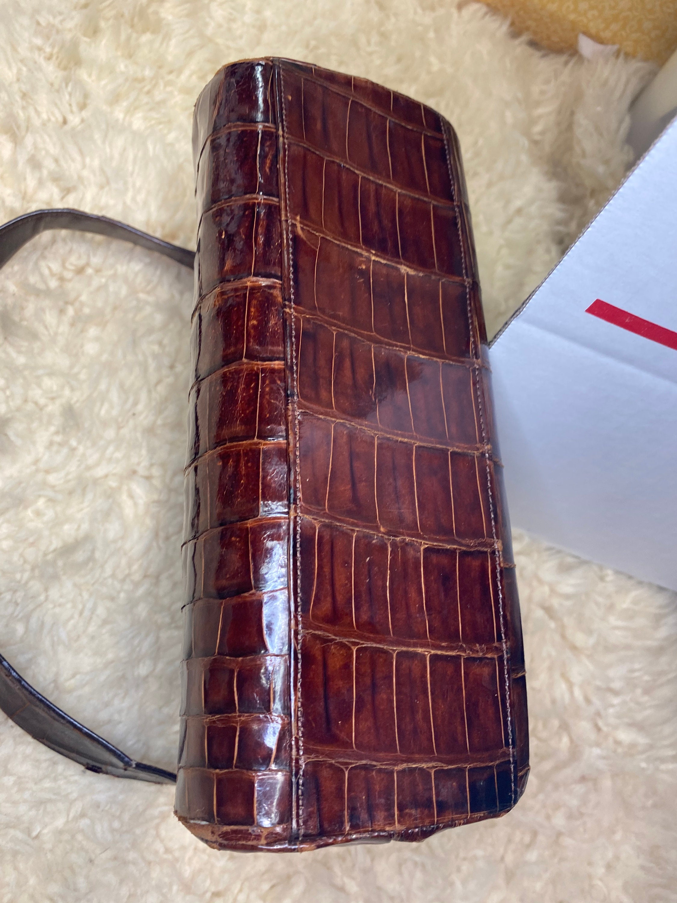 Deitsch Luxury Alligator Handbag, Mid Century Luxury Fashion Purse ...