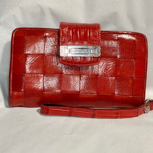 Red Leather Wallet, Brighton Heart Clutch, Valentines Day Gift Money ...
