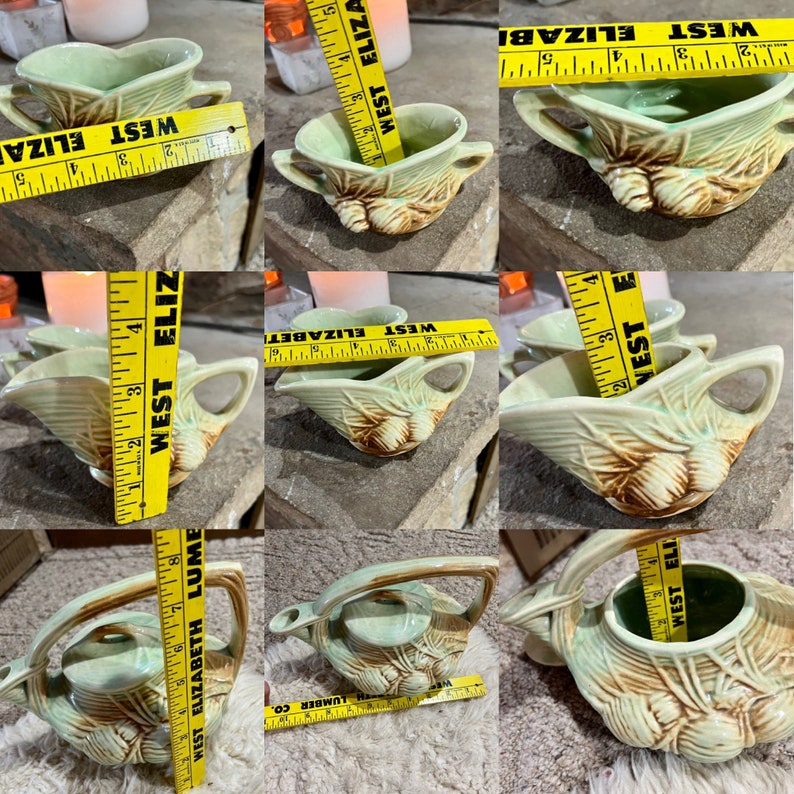 Mccoy Tea Set Pinecone Pattern Teapot Vintage Creamer and - Etsy