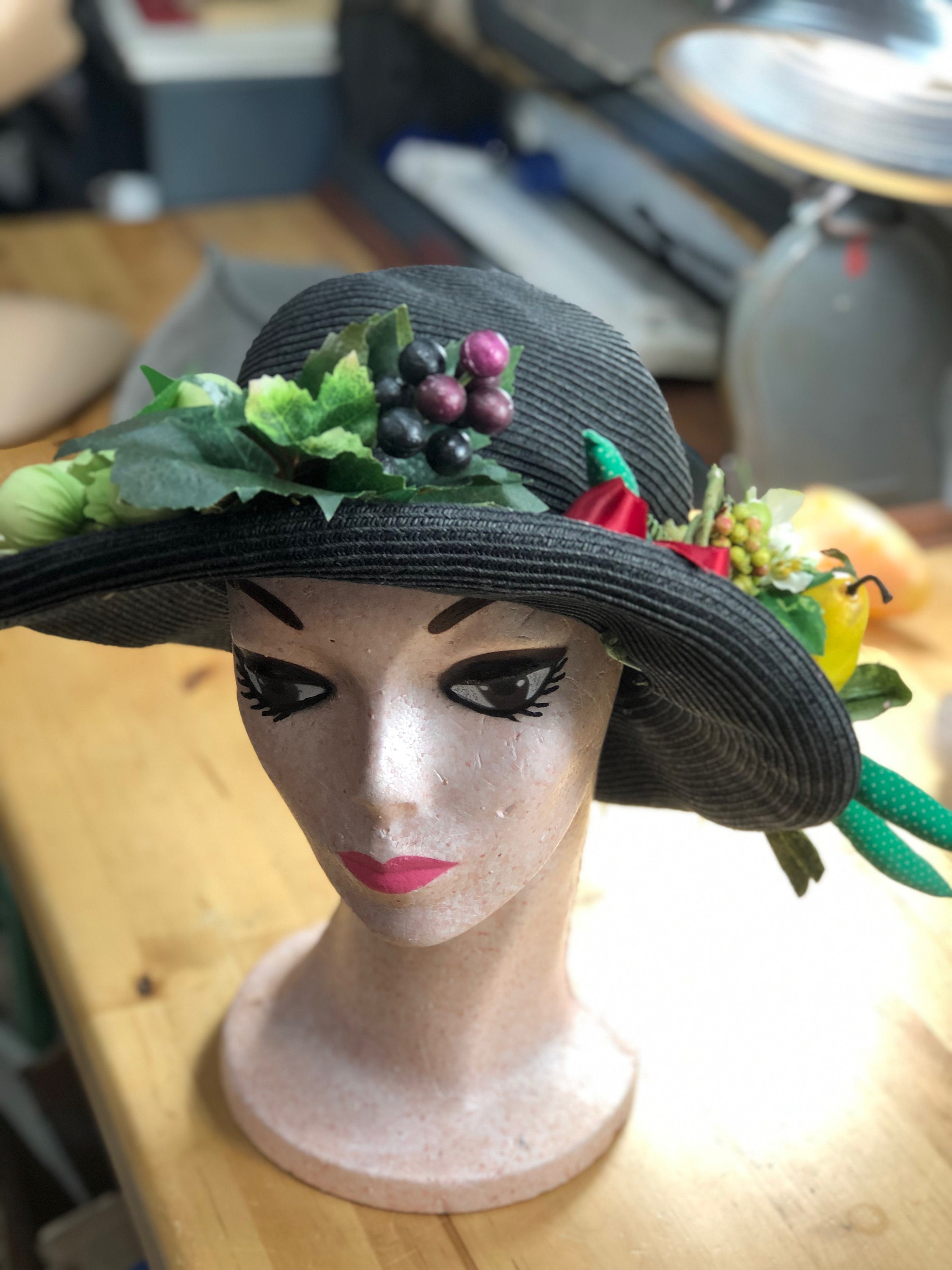 Wacky Fruit Salad Hat - Kentucky Derby Hat - Summer Women's Hat Wacky Fruit Salad Hat - Kentucky Derby Hat - Summer Women's Hat