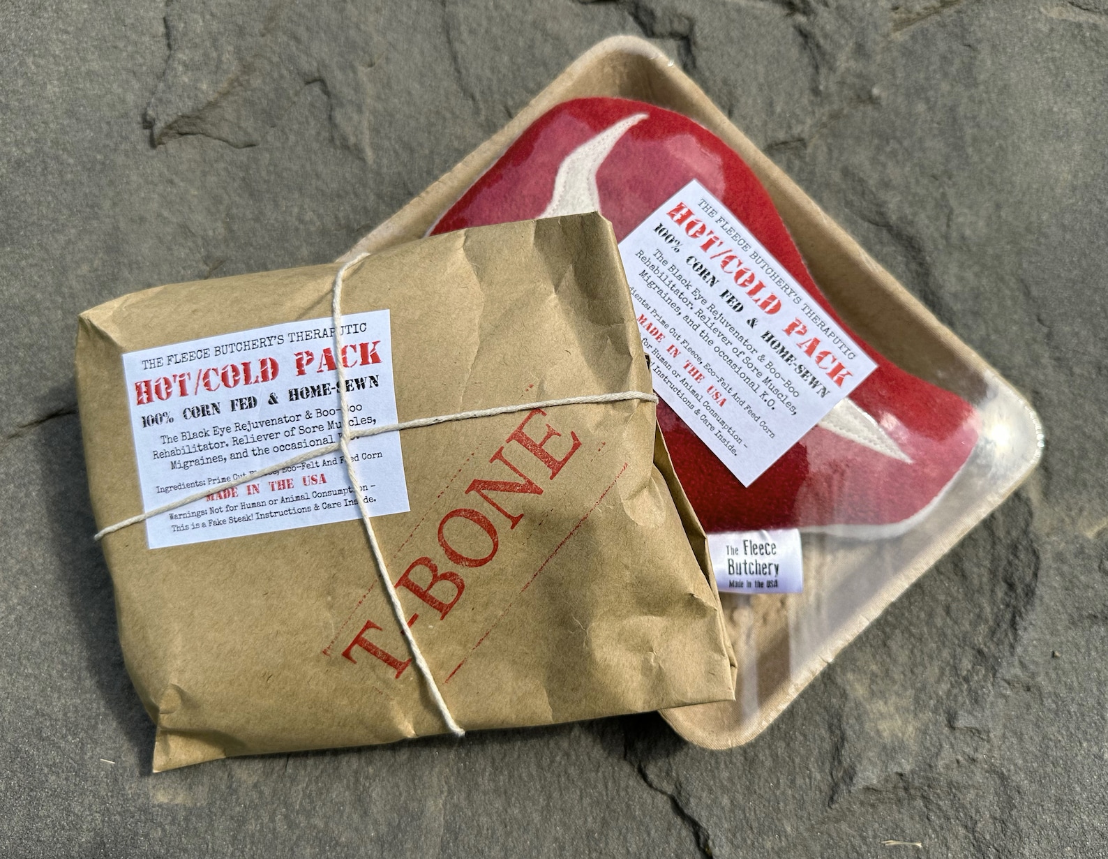 Eco-friendly Butcher-wrapped Therapeutic Steak Hot/cold Pack - Etsy