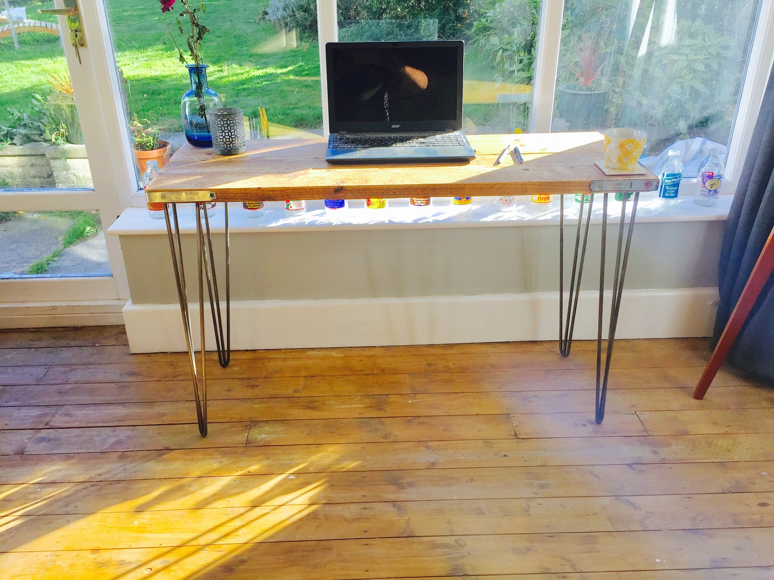 Industrial Desk Scaffold Desk With Steel Hairpin Legs - Etsy