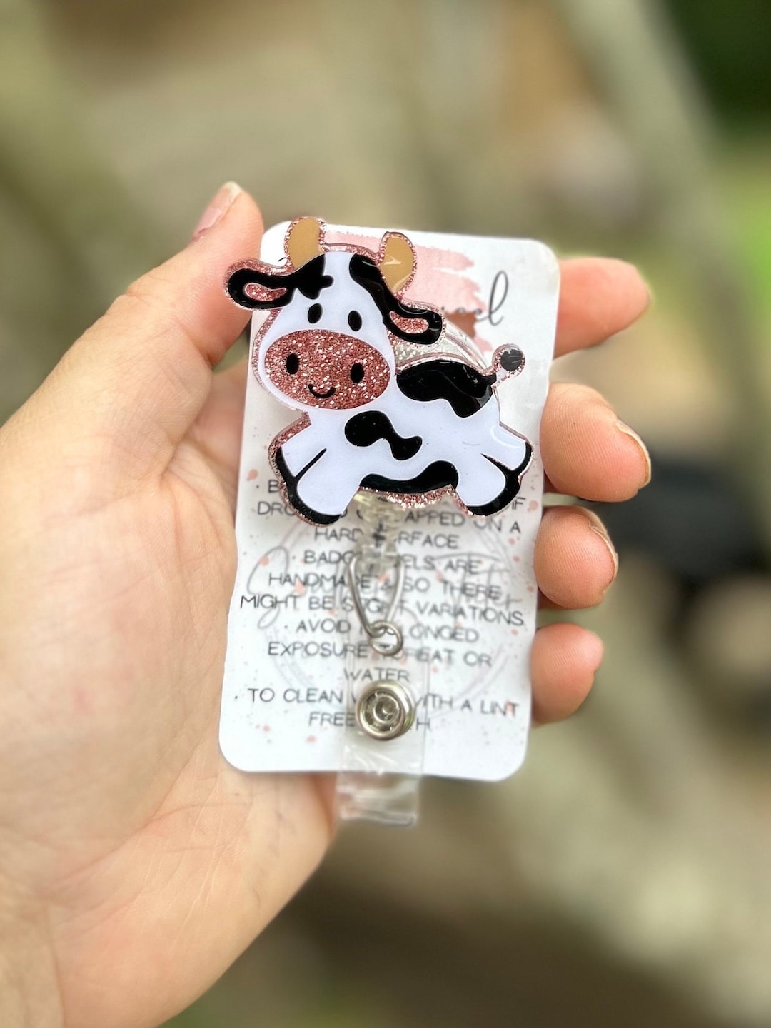 Jumping Cow Badge Reel - Etsy