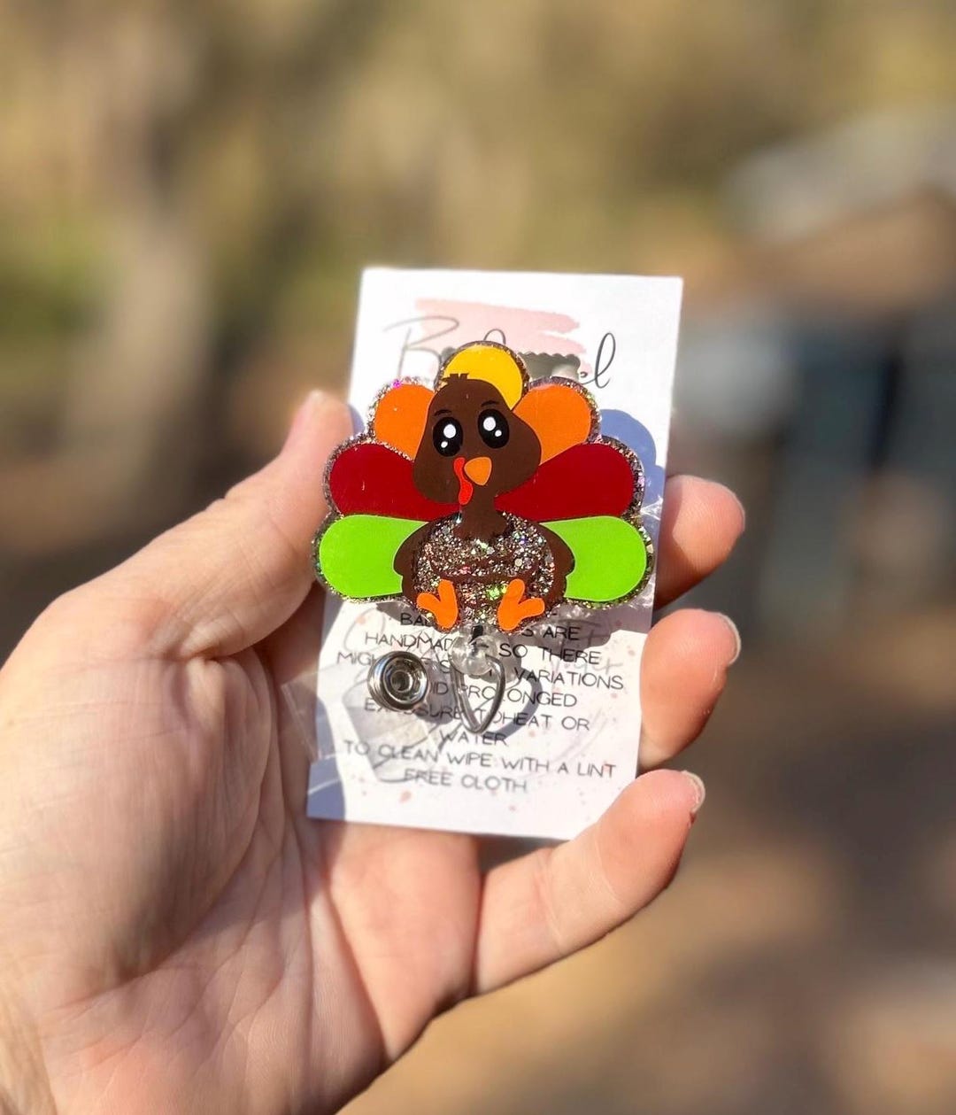 Cute Turkey Badge Reel, ID Tag, Name Badge Reel, Nurse Badge - Etsy
