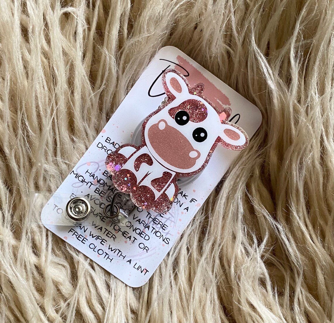 Cow Badge Reel - Etsy