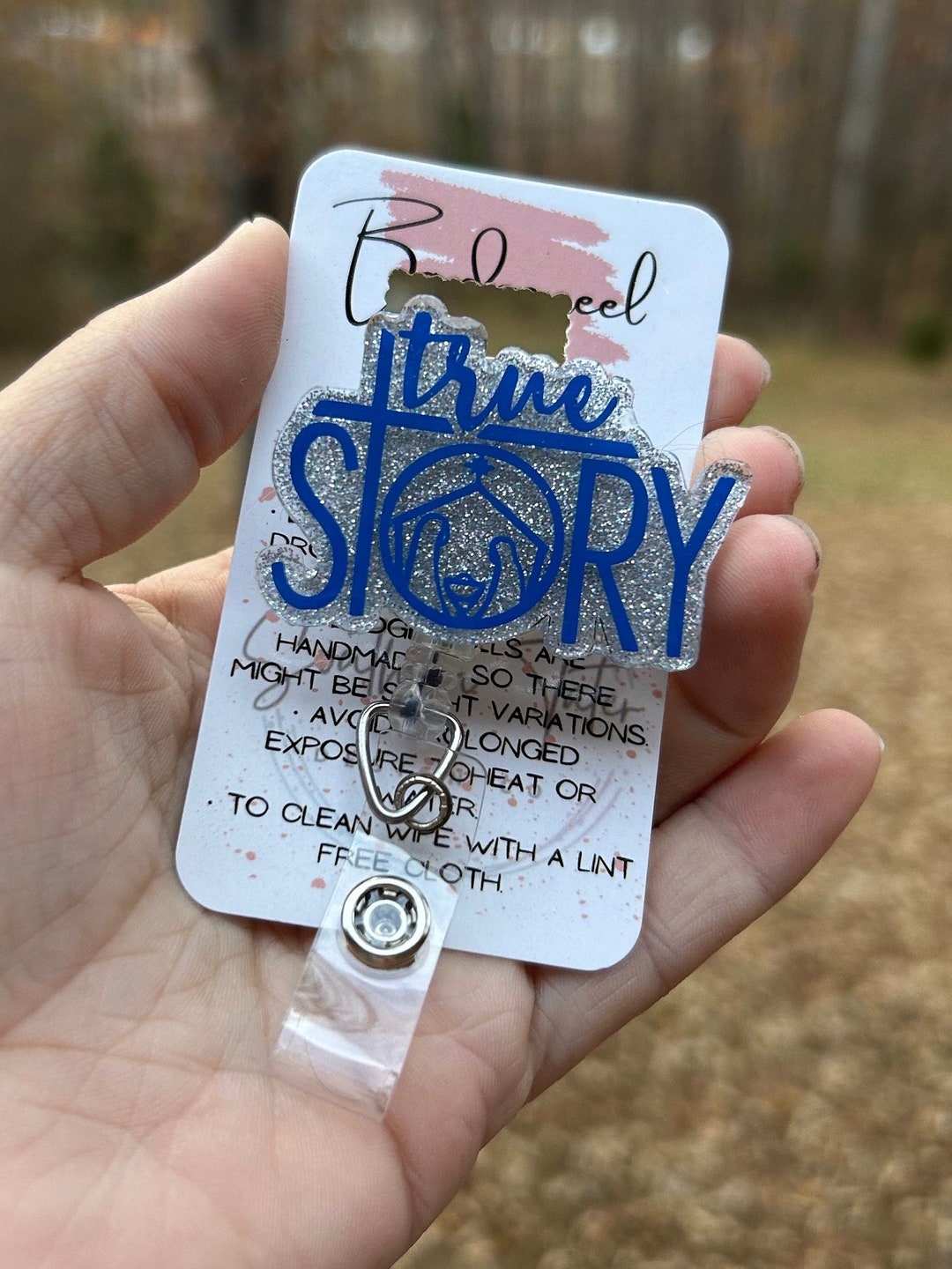 True Story Badge Reel, ID Holder, Nurse Gift, Personalized Badge Holder ...