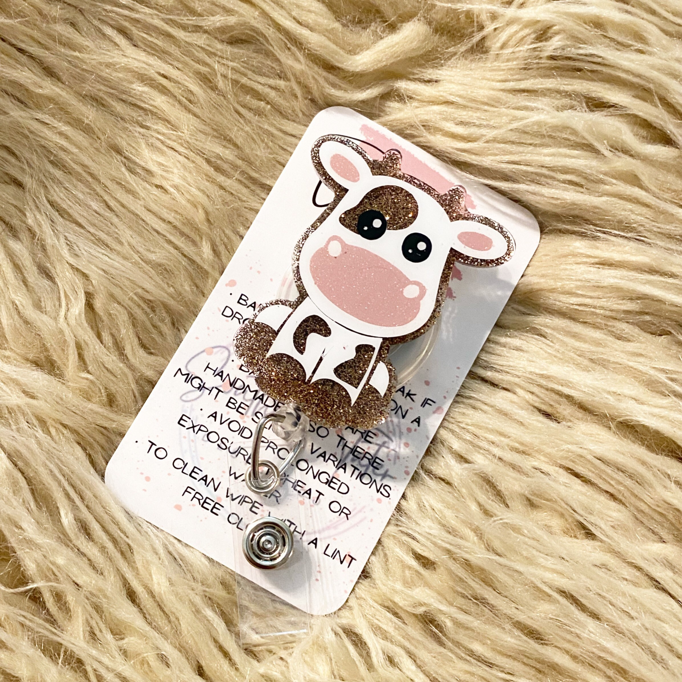 Cow Badge Reel - Etsy