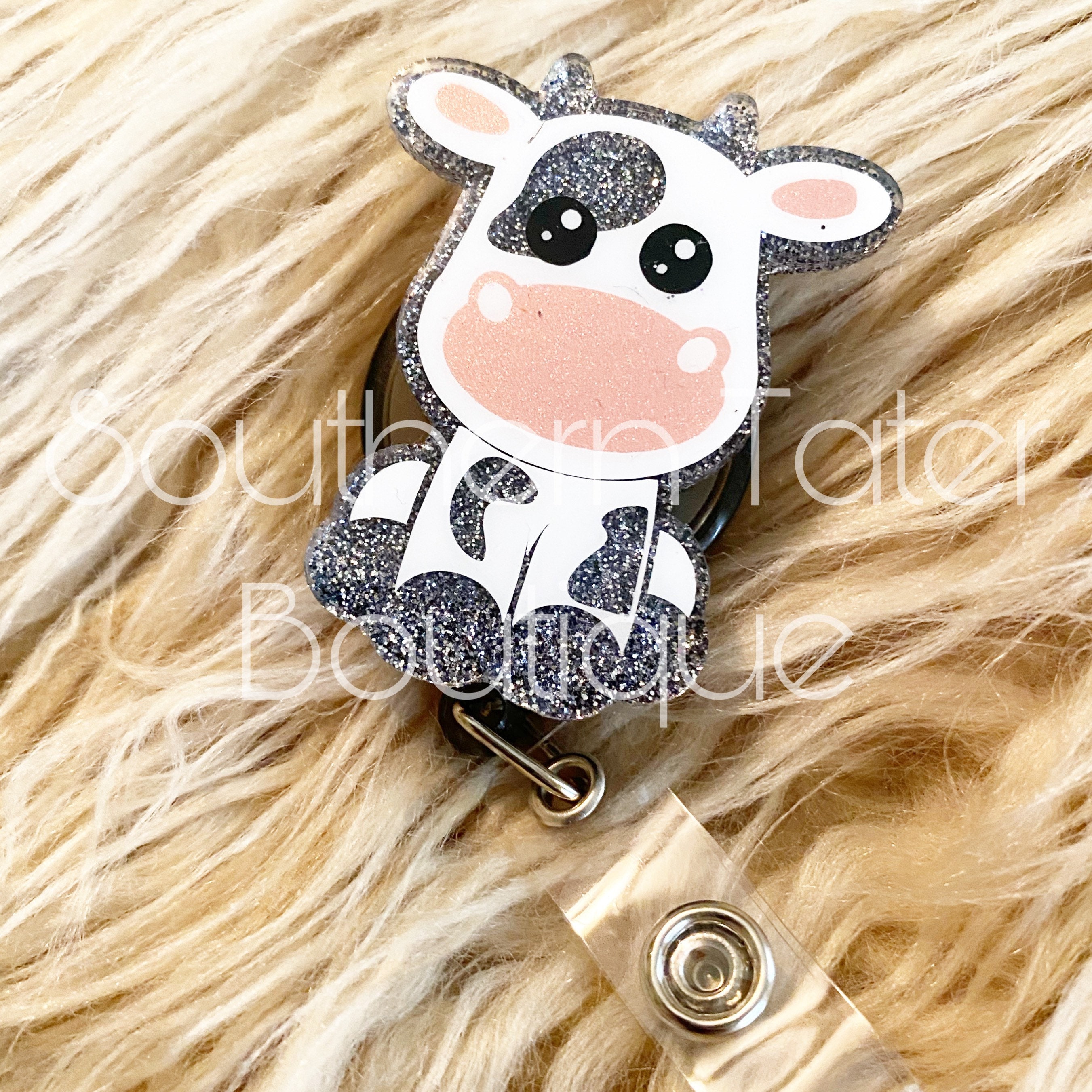 Cow Badge reel | Etsy