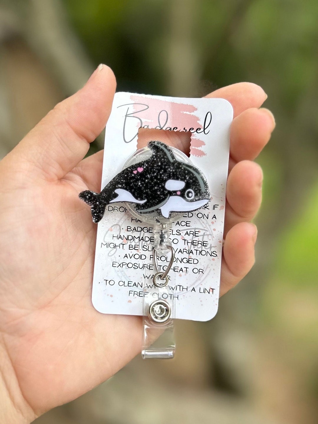 Orca Whale Badge Reel - Etsy