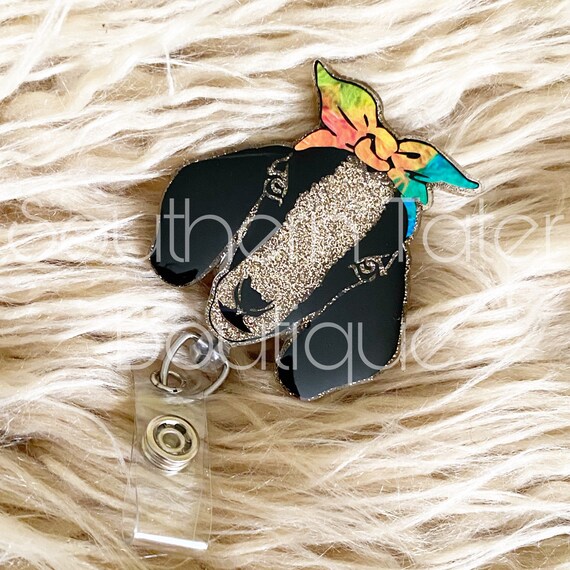 Bandana Goat Badge Reel | Etsy