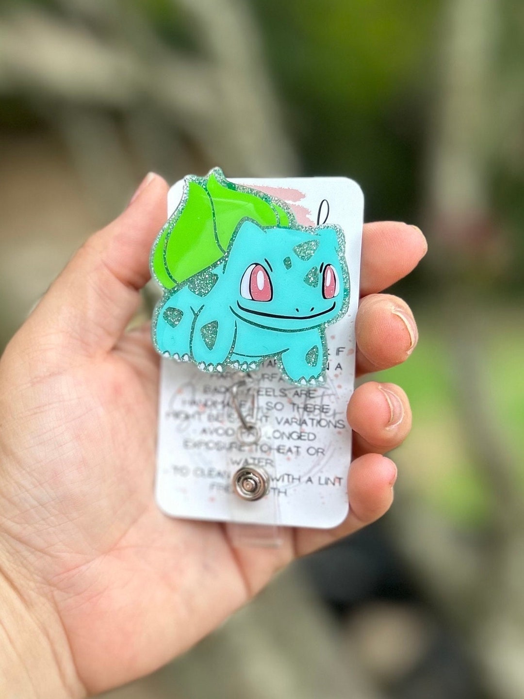 Bulbasaur Badge Reel - Etsy
