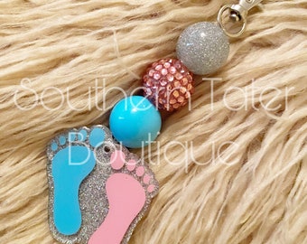 Baby Feet Keychain | Etsy