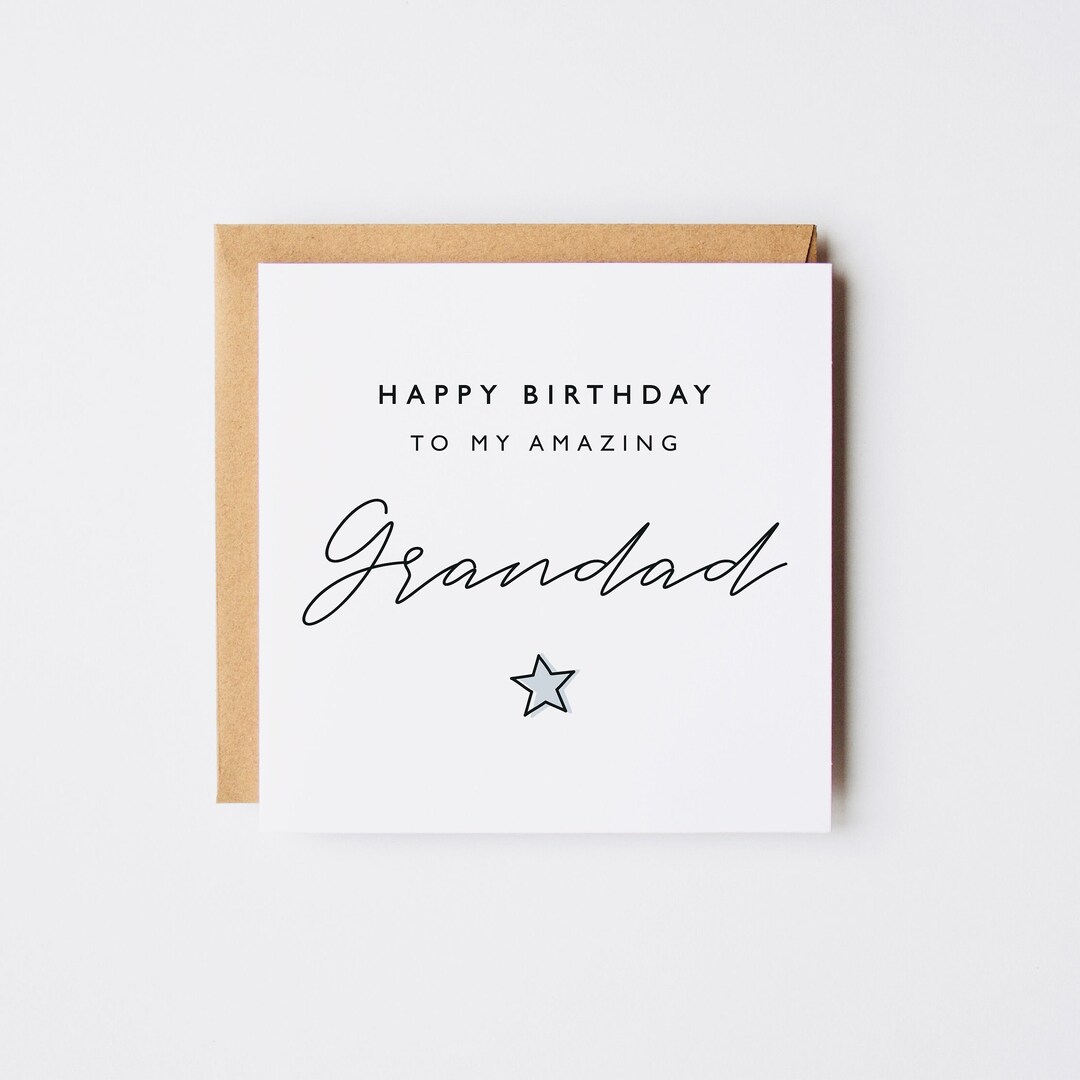 Happy Birthday to My Amazing Grandad Card Grandad Birthday - Etsy