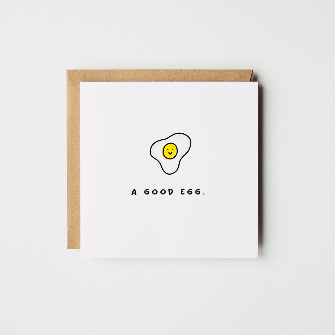 A Good Egg Card Funny Thank You Card Thank You Card Egg Card Funny Egg ...