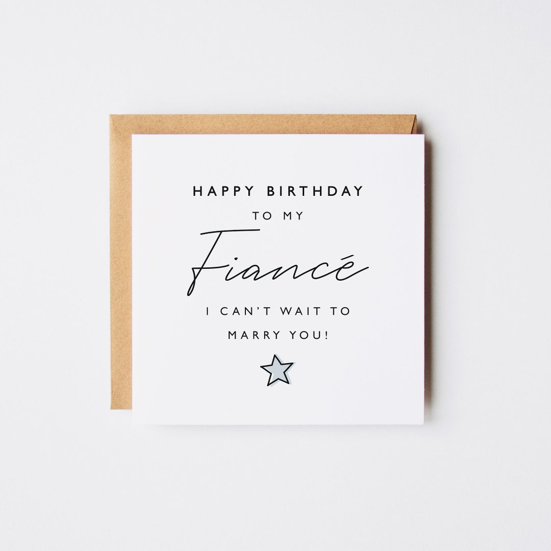 Happy Birthday to My Fiance Card | Fiance Birthday Card | Birthday Card ...