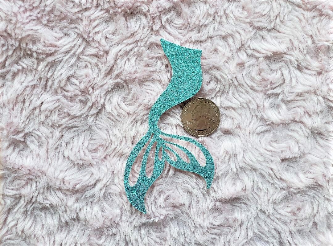 Glitter Mermaid Tail Die Cuts, Mermaid Paper Die Cuts, Ocean Themed ...