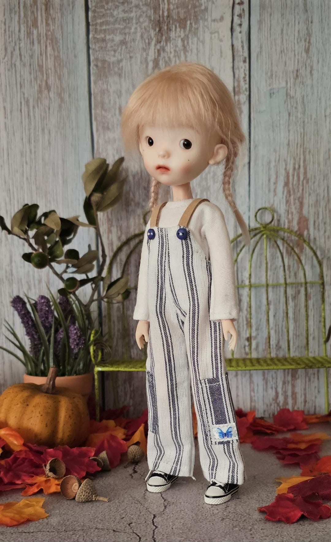 Overalls / for Obitsu 22 and Similar Body Sizes Dolls / Landoudou ...