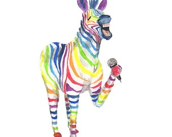 Rainbow zebra print | Etsy