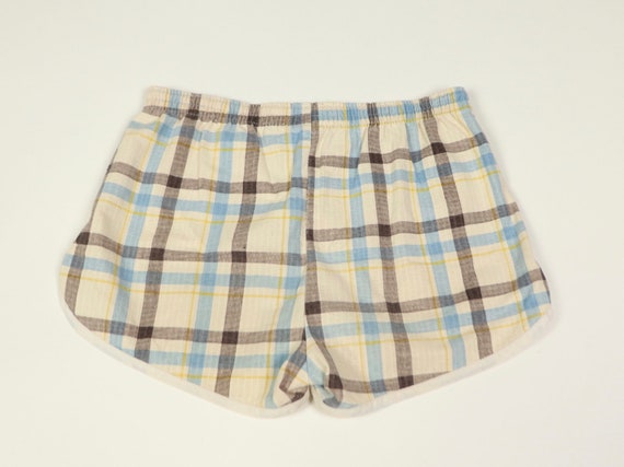 Plaid Dolphin Shorts, 1970s vintage - Gem