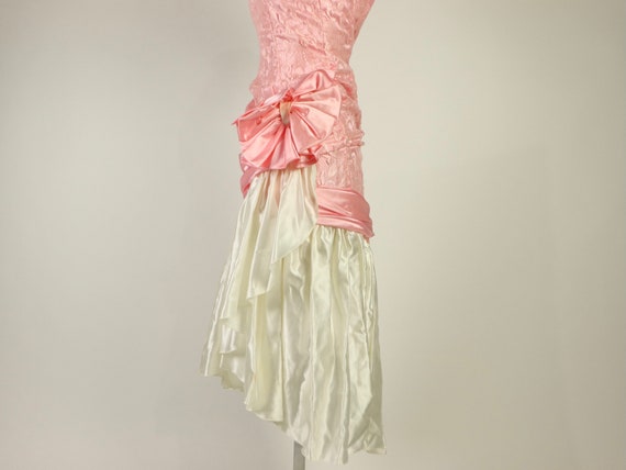 Pink Frilly Prom Dress, 1980s vintage - Gem
