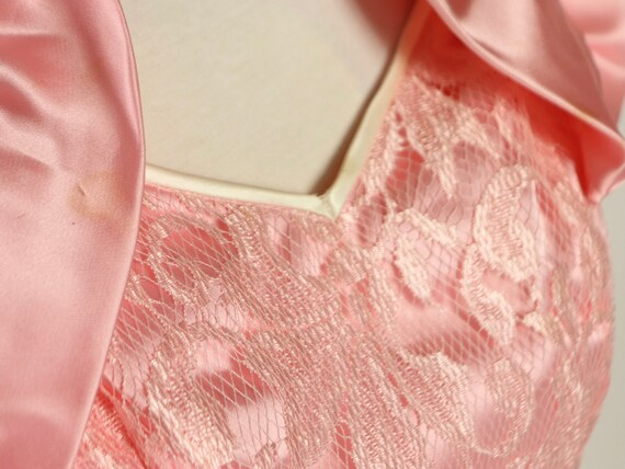 Pink Frilly Prom Dress, 1980s vintage - Gem