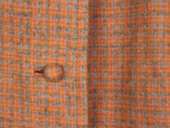 Orange Plaid Cropped Jacket, Pendleton, 1960s vintage - Gem