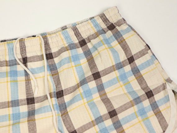 Plaid Dolphin Shorts, 1970s vintage - Gem