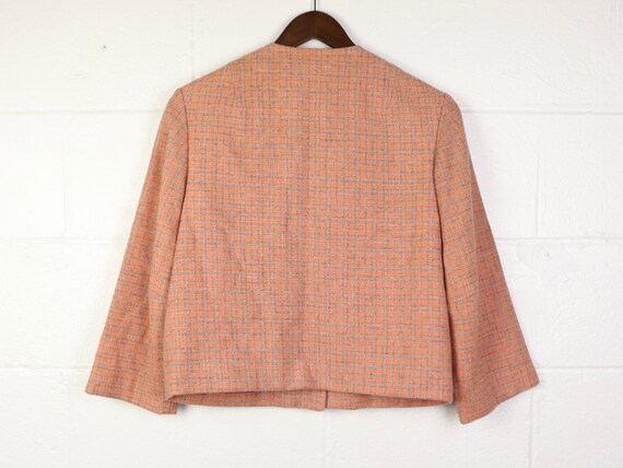 Orange Plaid Cropped Jacket, Pendleton, 1960s vintage - Gem